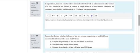 Solved 23 Note In A Population A Radom Variable Follows A