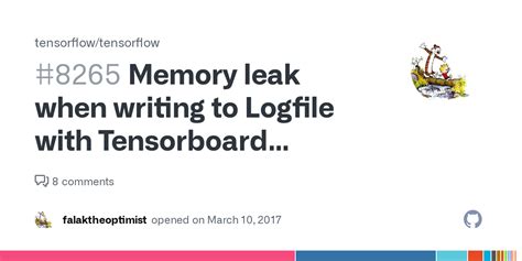 Memory Leak When Writing To Logfile With Tensorboard Summarywriter · Issue 8265 · Tensorflow