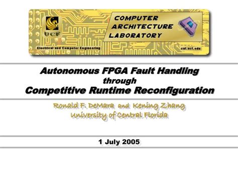 Ppt Autonomous Fpga Fault Handling Through Competitive Runtime