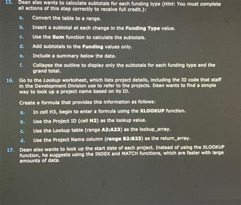 Dean Asks You To Identify The Projects That Chegg Com