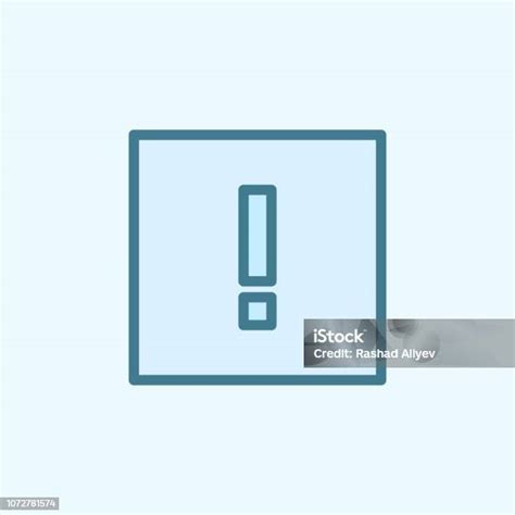 느낌표 필드 개요 아이콘입니다 2 색상 간단한 아이콘의 요소입니다 웹사이트 디자인 및 개발 응용 프로그램 개발에 대 한 얇은