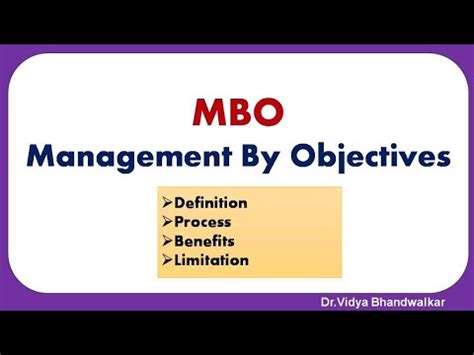 MBO Management By Objective Modern Methods Of Performance Appraisal
