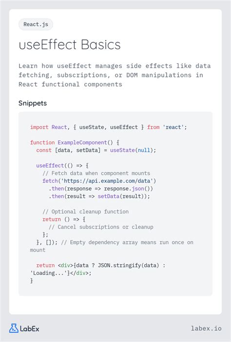 Useeffect Basics Programming Flashcard Labby Labex
