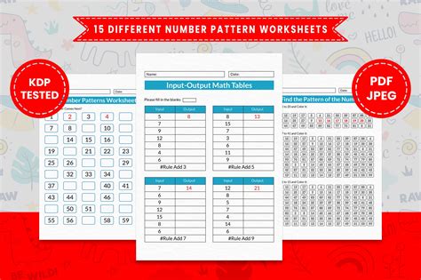 Number Pattern Worksheets Book Graphic By Graphics Studio Zone Creative Fabrica