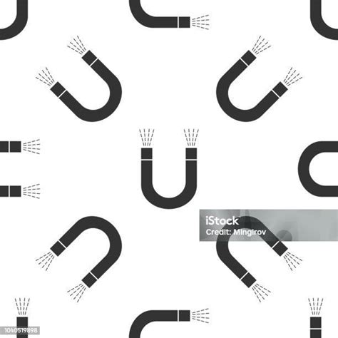 흰색 바탕에 자석 아이콘 완벽 한 패턴입니다 말굽 자석 자기 끌다 매력 평면 디자인입니다 벡터 일러스트 레이 션 강철에 대한 스톡 벡터 아트 및 기타 이미지 Istock