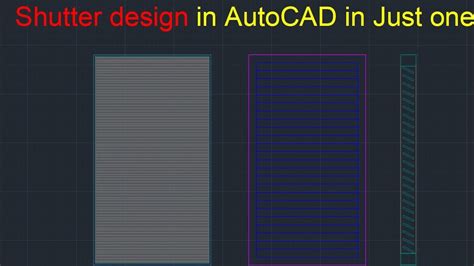 تصميم أبواب و شبابيك الشتر في الأوتوكاد Shutter Design In Autocad By