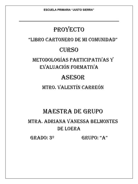 Proyecto Escolar Adriana Pdf
