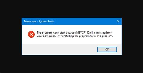 √ Cara Mengatasi The Program Cant Start Because Msvcp140dll Is Missing
