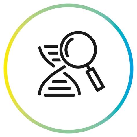 Premium Vector Dna Magnifier Icon Vector