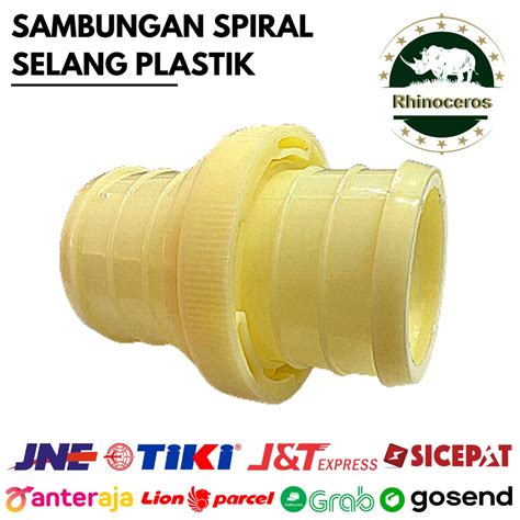Jual Sambungan Spiral Plastik Selang Irigasi Sambungan Drip 2 4inch Shopee Indonesia