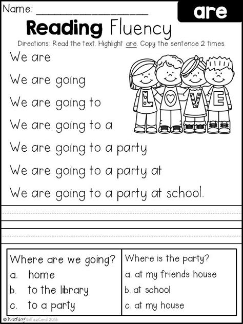 Kindergarten Fluency Passages