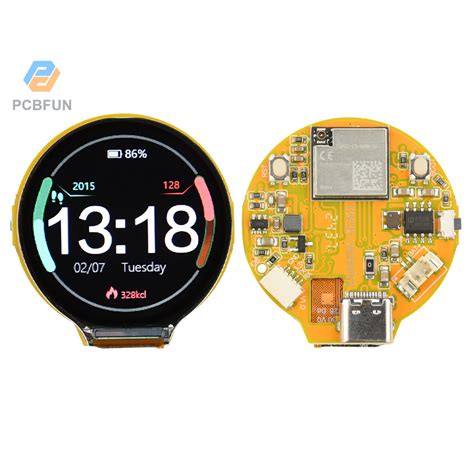 pcbfun esp32 c3 wifi bluetooth development board module with 1 28 inch
