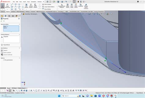 Spline Flips When I Try To Create Tangency With This Edge Any Solutions On How To Make It Stop