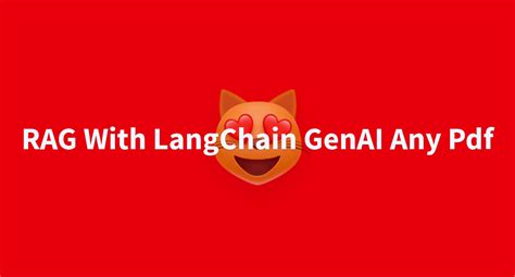 Rakeshkumar1812 RAG With LangChain GenAI Any Pdf At Main
