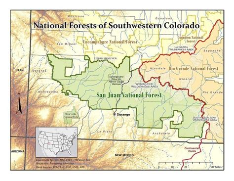 Map Of San Juan National Forest Colorado