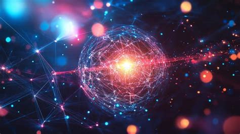 A Captivating Abstract Depiction Of Atomic Structures Stock