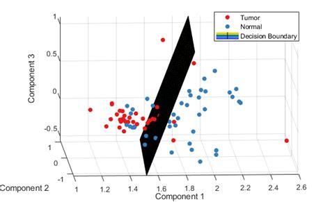 patient wise 3d decision boundary curve for a pca lda and b pca qda