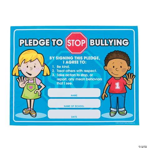 Anti Bully Pledge Certificates