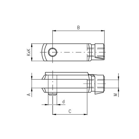 Fastener Threaded Clevis Pin Rod End Zinc Plated Clevis Pin Clip