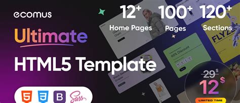 Ecomus Fashion Ecommerce Html Bootstrap Template Elementor Addons Widgets