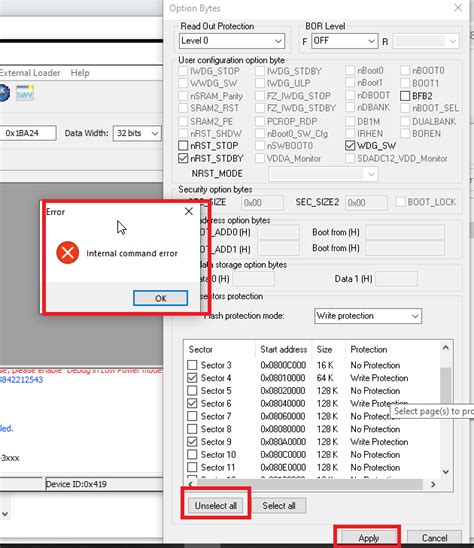 Flash Programming Erase Step Marking Few Sectors W Stmicroelectronics Community