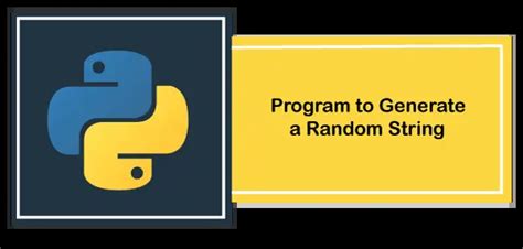 Programme Python Pour GÉnÉrer Une ChaÎne AlÉatoire Tutoriel Python