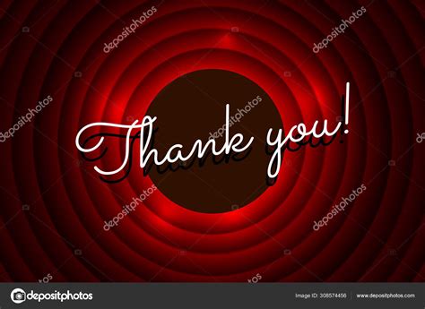 스포트라이트 빔 조명 과 빨간 영화 엔딩 커튼 배경에 당신에게 필기 제목을 감사합니다 오래 된 영화 홍보 발표 벡터 복고풍 포스터 템플릿 일러스트 스톡 벡터