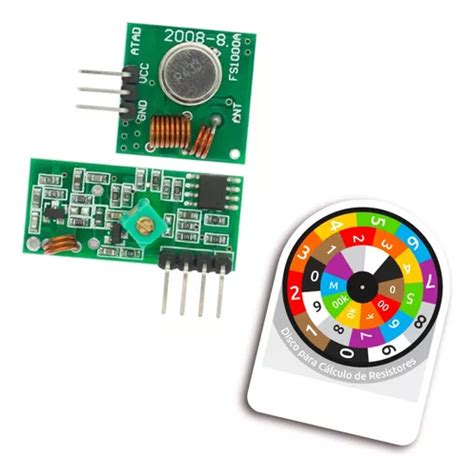kit 10 módulos rf 433mhz transmissor receptor arduino parcelamento