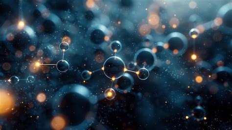 Premium Photo Abstract Visualization Of Molecular Structures With