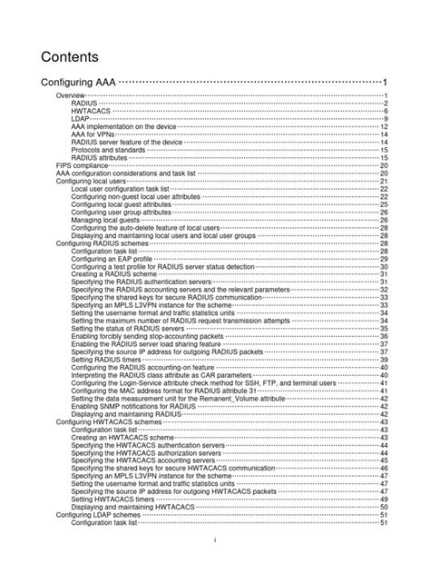 14 aaa configuration pdf radius internet standards