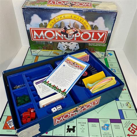 Vintage Monopoly 1998 Deluxe Edition Parker Brothers Board Game