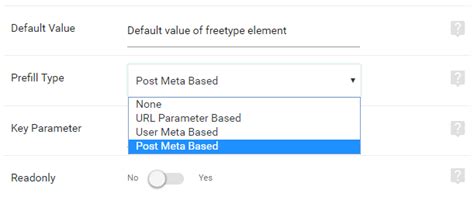 Default Prefill And Readonly Values For Text Type Elements Working