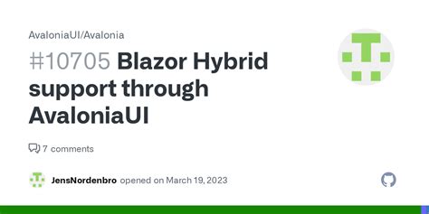 blazor hybrid support through avaloniaui · issue 10705 · avaloniaui