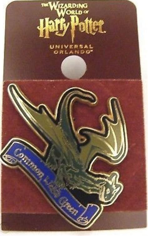 A Harry Potter Pin Sitting On Top Of A Card