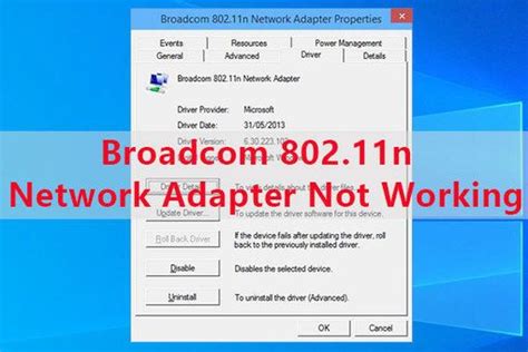 broadcom 802 11n network adapter driver settings kopstation