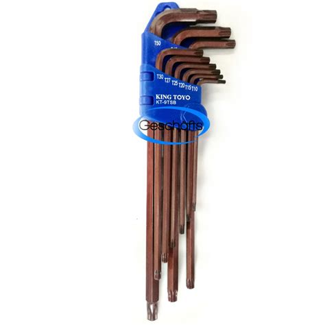 King Toyo 9pcs Extra Long Tamper Star Key Torx Key Wrench Set Shopee Malaysia
