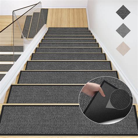 Jute Stair Carpet Treads Non Slip With Rubber Backed15pcs