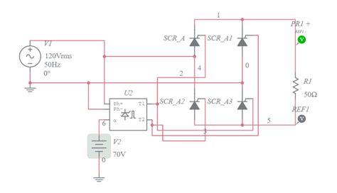 Full Wave Rectifier Thyristor Multisim Live