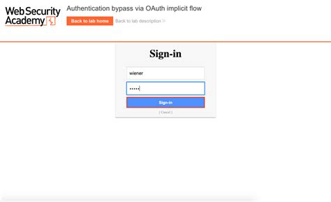 Portswigger Lab Authentication Bypass Via Oauth Implicit Flow Beyond Bounty