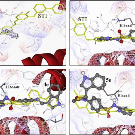 Comparative Binding Affinities Of Compounds 3a 4c 4e And 5e