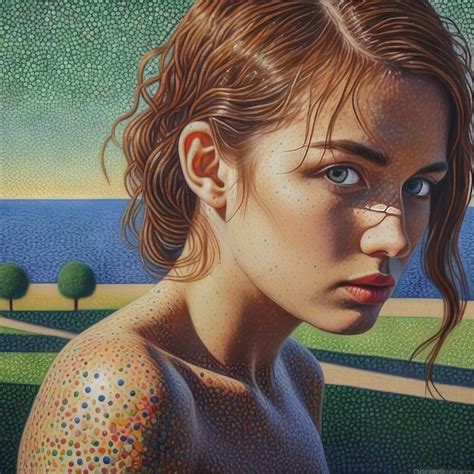 Retrato De Una Mujer Joven Con Una Hermosa Cara En El Fondo Retrato De