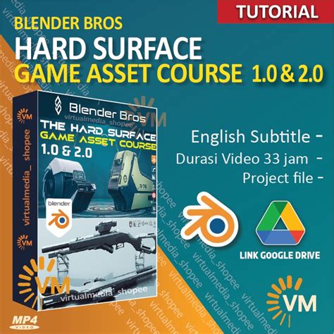 jual tutorial 3d blender the hard surface game asset course 1 0 2 0