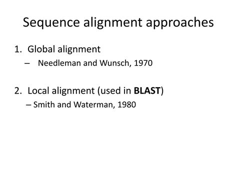 Ppt Bioinformatics Tutorial I Blast And Sequence Alignment Powerpoint Presentation Id1605856