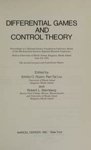 Differential Games And Control Theory Proceedings Of A National Science Foundation Conference