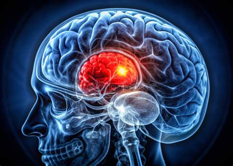 Nighttime Ct Scan Reveals Ischemic Stroke In Left Cerebral Hemisphere A