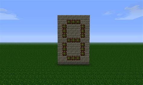 Smallest Seven Segment Piston Display Possible Minecraft Map