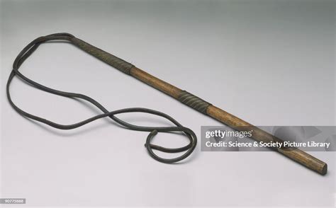 Slave Whip Made Of Leather And Wood With Woven Steel Wire Mounts News