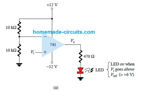 Lm741 As A Comparator Circuit Diagram Circuit Diagram