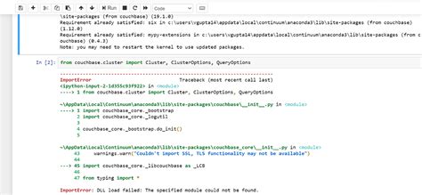 Importerror Dll Load Failed While Importing Couchbase Cluster From