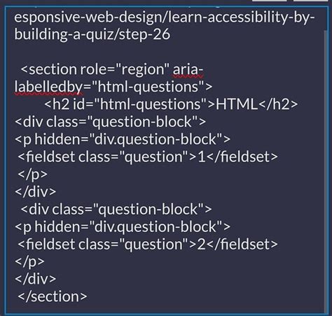 Learn Accessibility By Building A Quiz Step 26 Html Css The